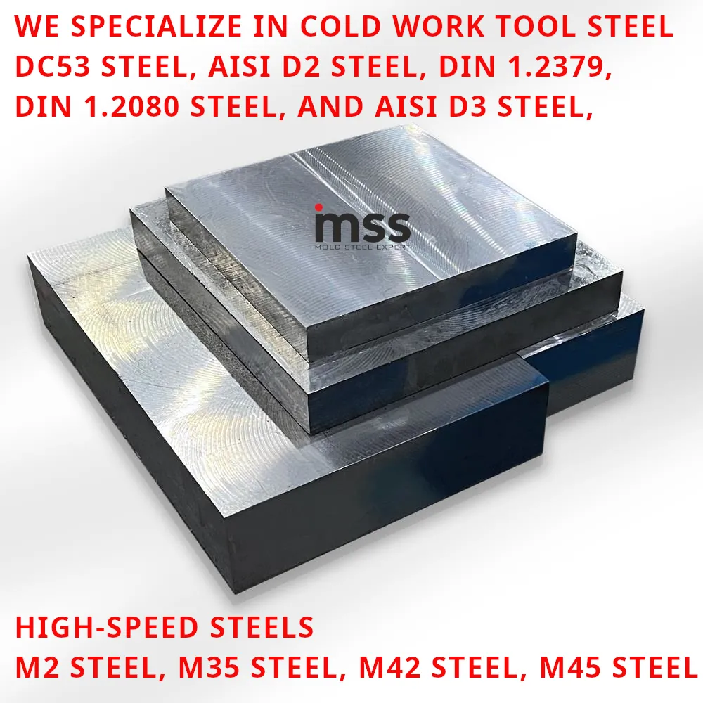 cold work tool steel, DC53, AISI D2, DIN 1.2379, DIN 1.2080